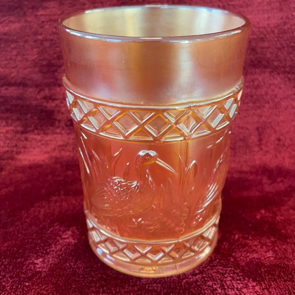 Carnival Glass | Dining | Antique Dugan Marigold Carnival Glass Stork ...